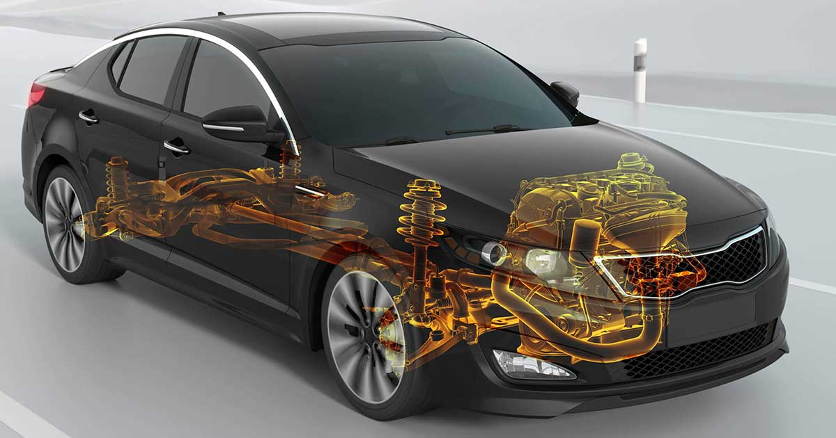 Car cutaway cross section x-ray motor transparent-shutterstock ...